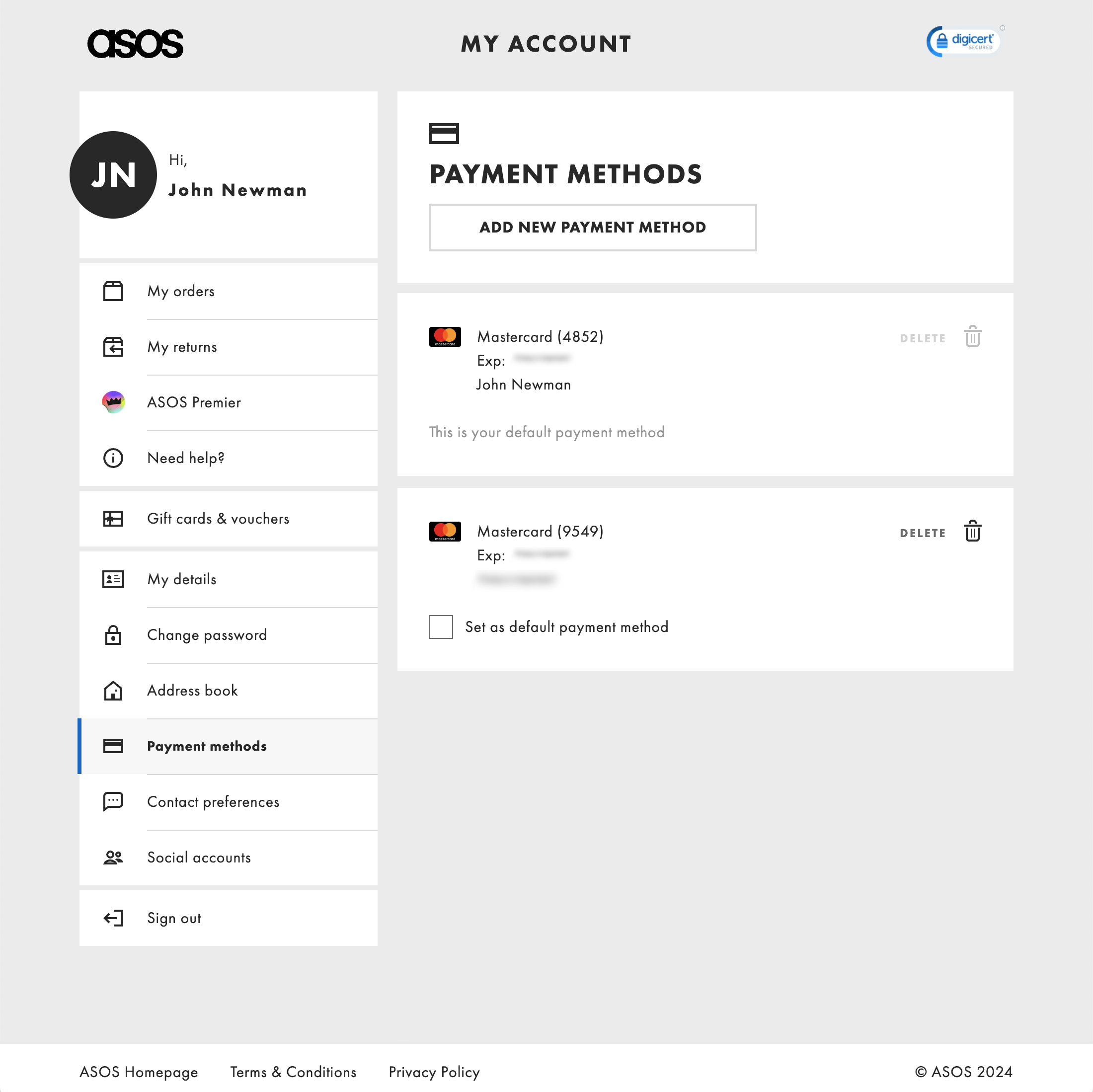 321 ‘Stored Credit Cards’ Design Examples – Baymard Institute