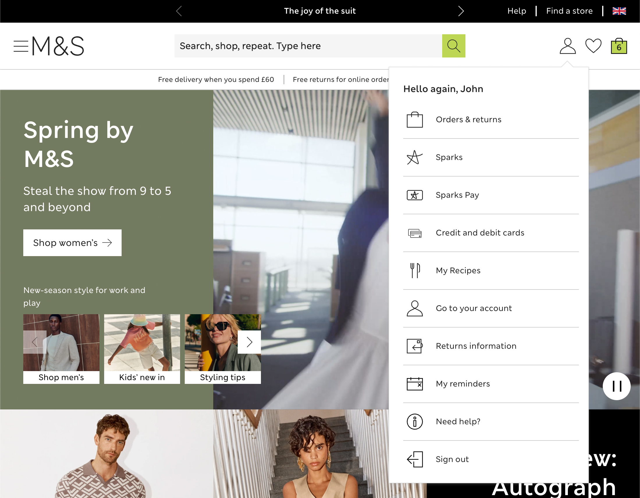 287 ‘‘My Account’ Drop-Down’ Design Examples – Baymard Institute