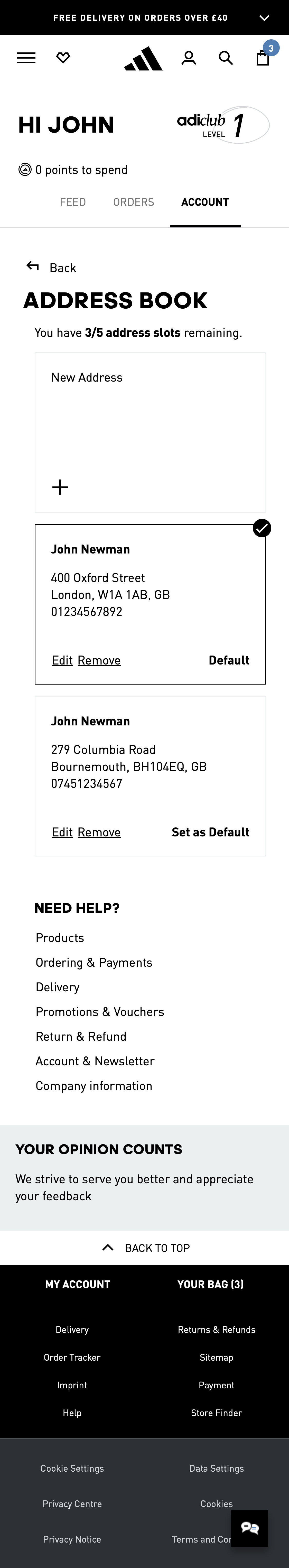 Adidas’ Mobile Address Book – 28 of 428 Address Book Examples – Baymard ...