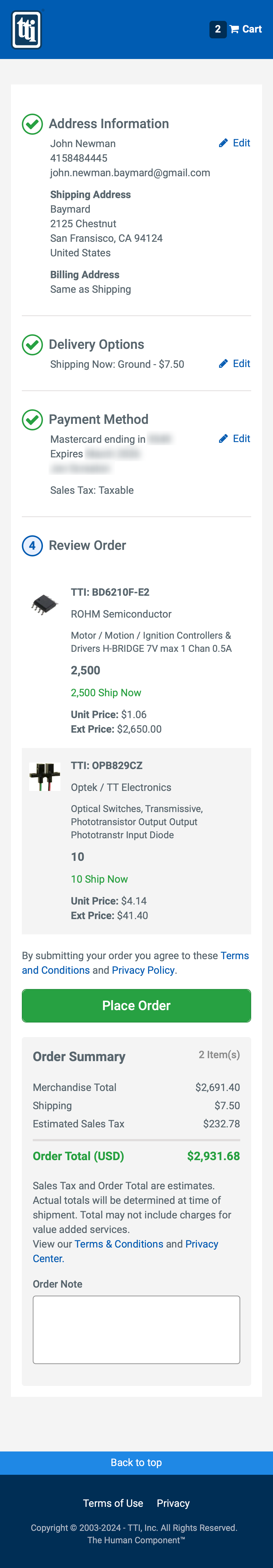 224 Mobile ‘Review Order’ Examples – Baymard Institute