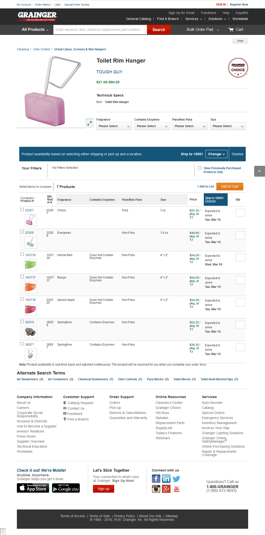 Grainger’s Product Page – 1026 of 1156 Product Page Examples – Baymard ...