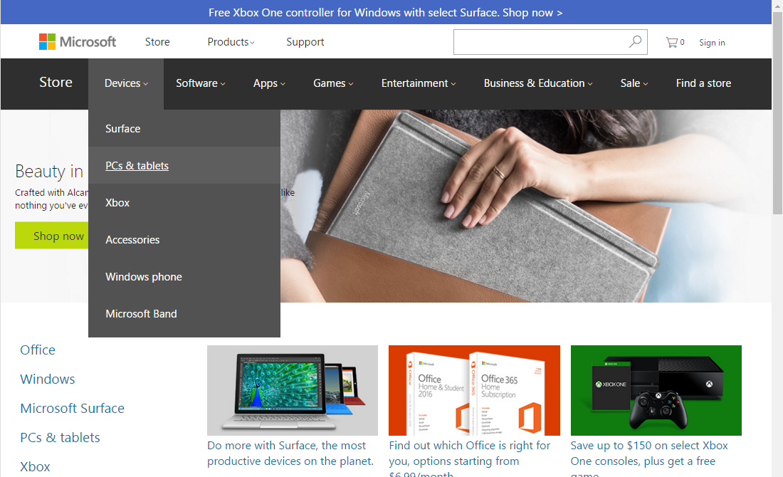Microsoft’s Main Navigation – 1107 of 1234 Main Navigation Examples ...