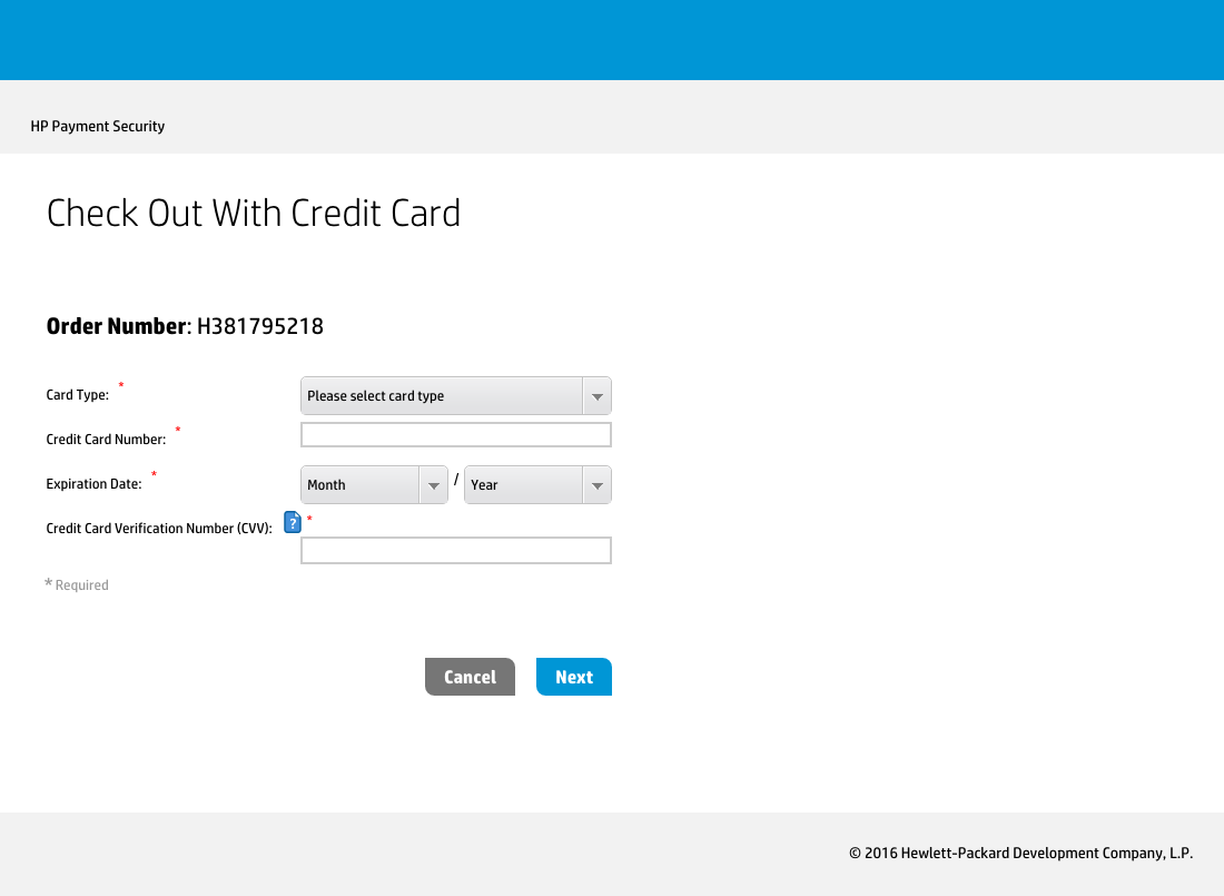 HP’s Payment – 709 of 915 Payment Examples – Baymard Institute