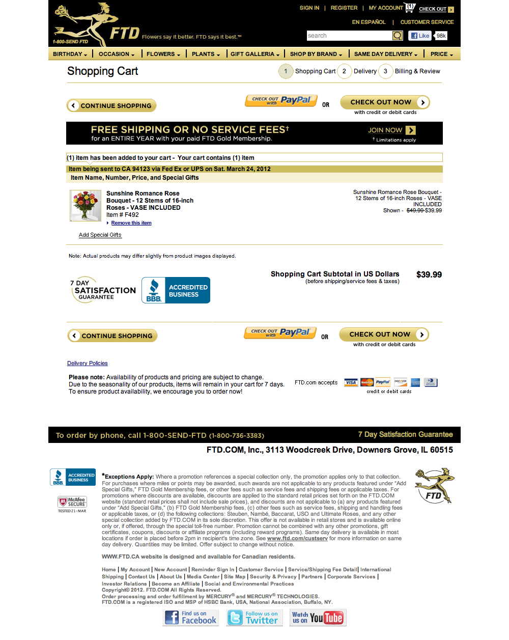 FTD UX Case Study – Baymard Institute