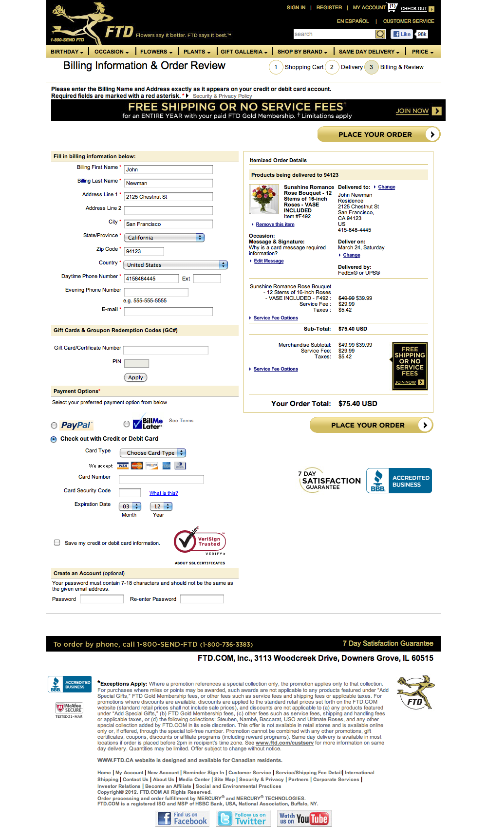 FTD UX Case Study – Baymard Institute