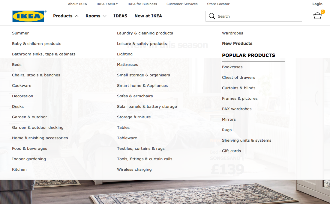 IKEA’s Main Navigation – 1059 of 1234 Main Navigation Examples ...