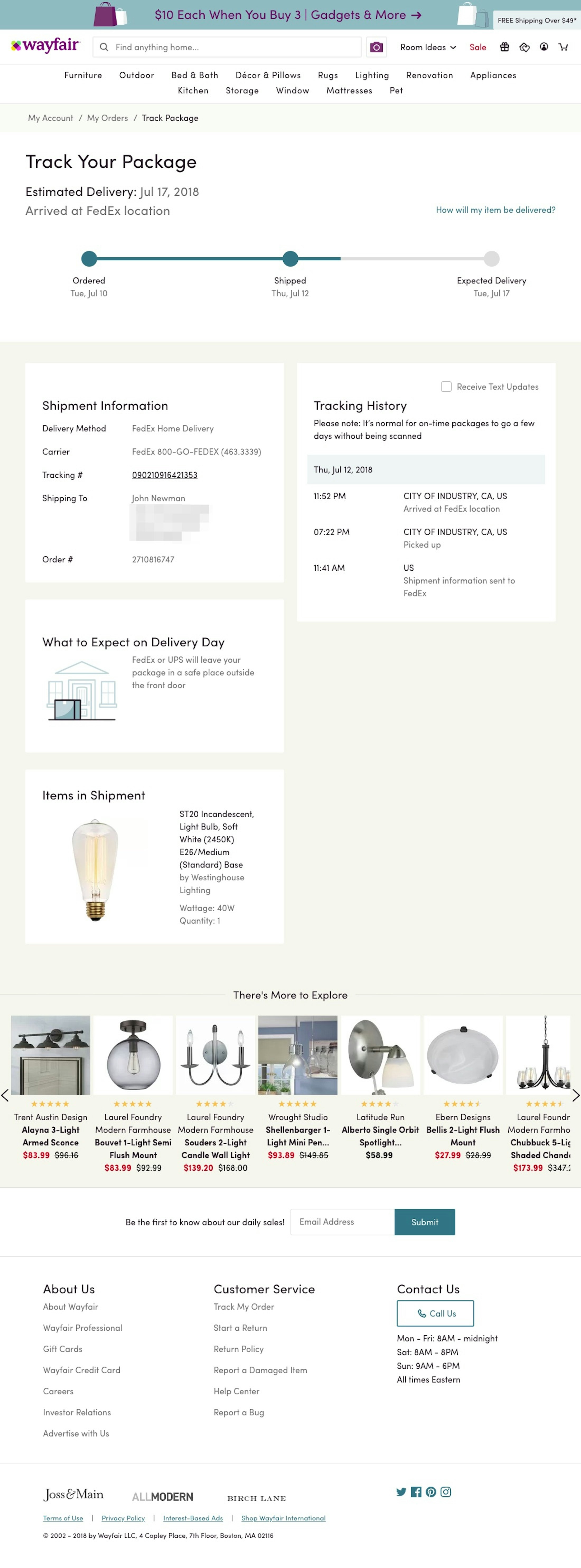 Wayfair s Order Tracking Page 66 Of 91 Order Tracking Page Examples Wayfair s Order Tracking Page 66 Of 91 Order Tracking Page Examples