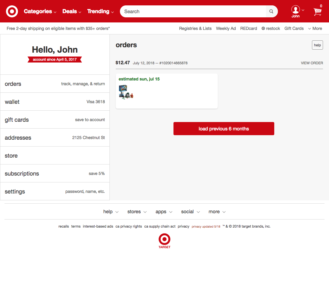 Target’s Account Dashboard – 493 of 517 Account Dashboard Examples ...