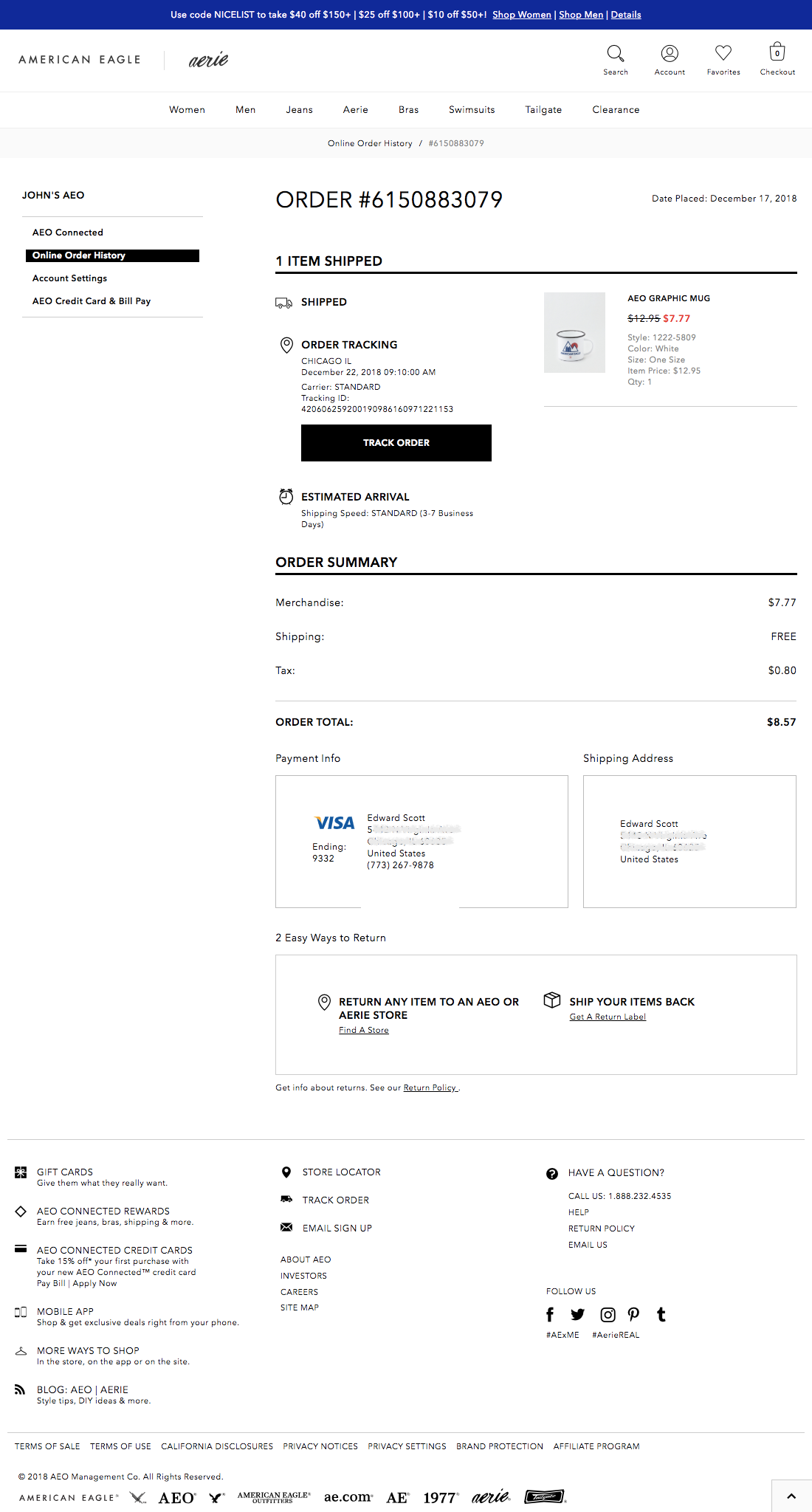 52 ‘Order Returns’ Design Examples – Baymard Institute