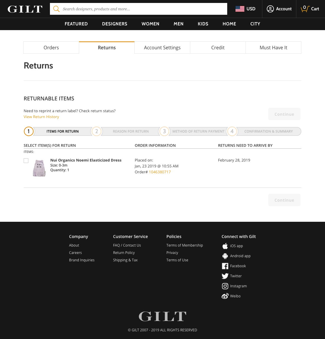 52 ‘Order Returns’ Design Examples – Baymard Institute