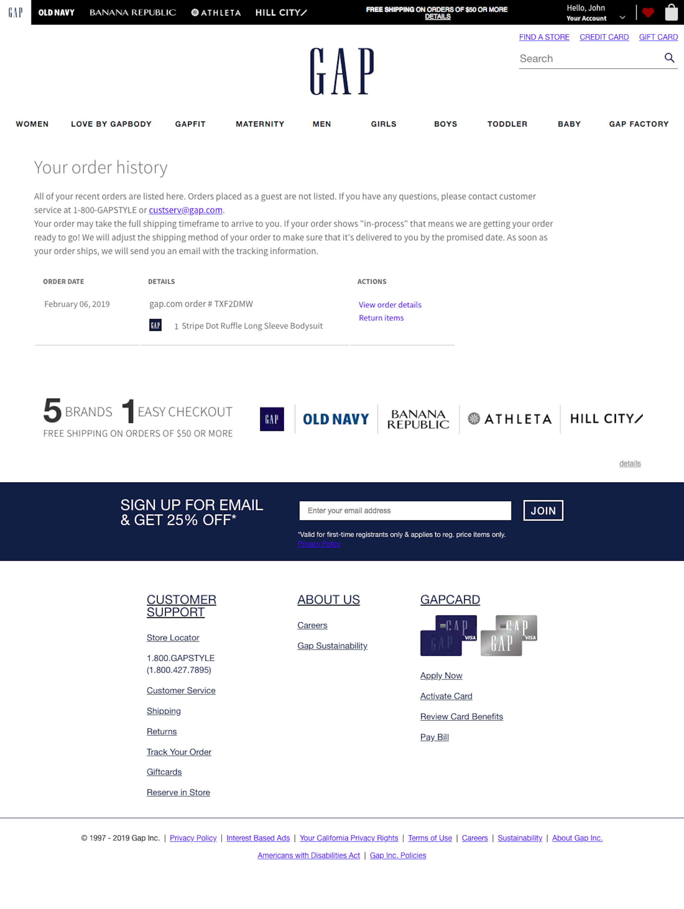 GAP’s Orders Overview – 53 of 81 Orders Overview Examples – Baymard ... GAP’s Orders Overview – 53 of 81 Orders Overview Examples – Baymard ...