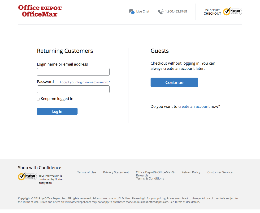 Office Depot’s Account Selection – 631 of 841 Account Selection ...