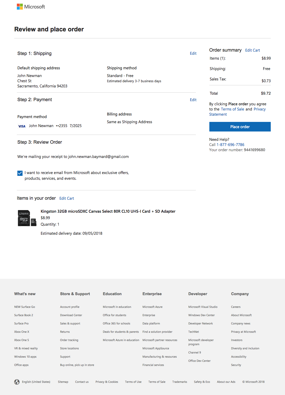 Microsoft’s Review Order – 334 of 561 Review Order Examples – Baymard ...