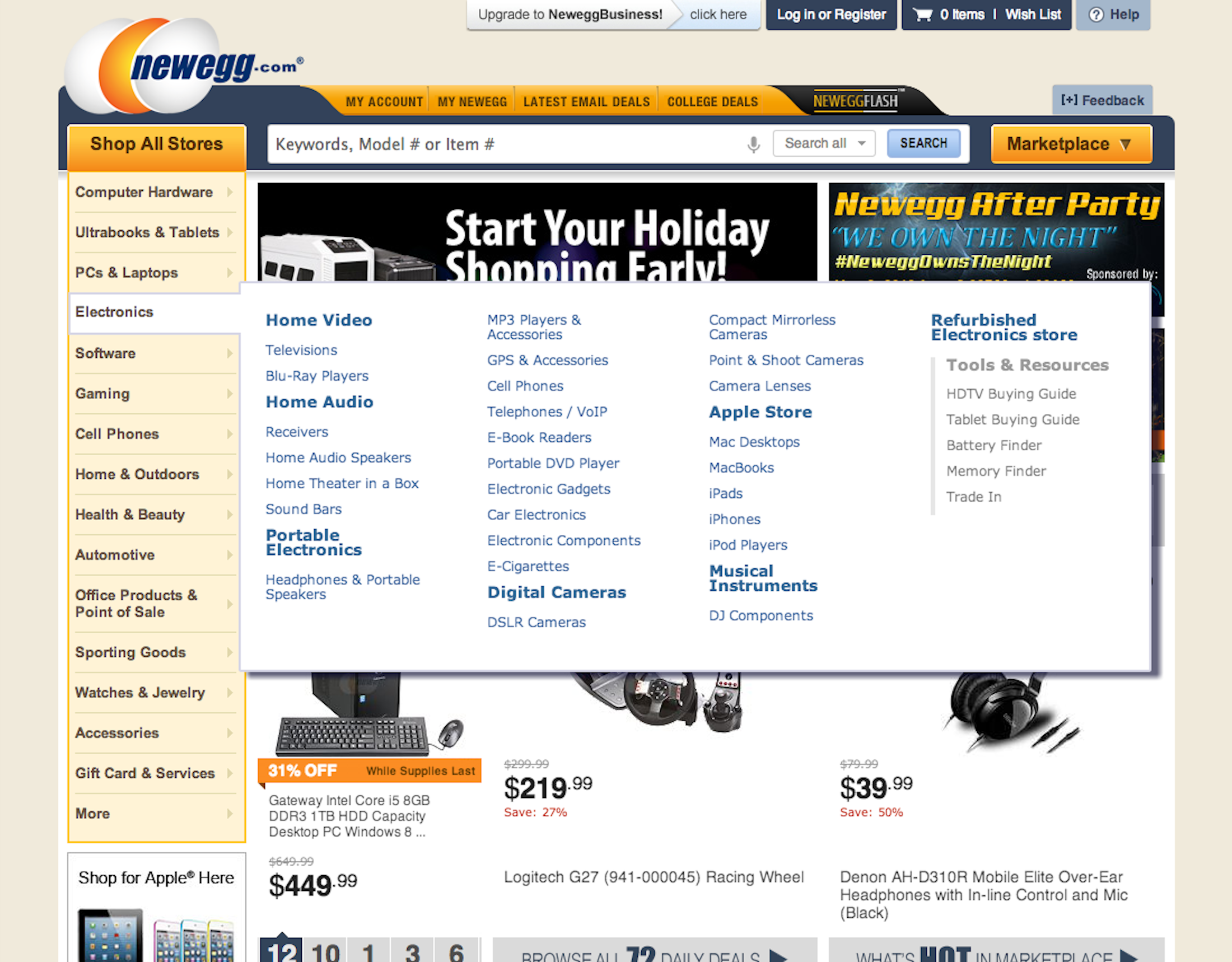 Newegg s Drop Down Menu 578 Of 698 Drop Down Menu Examples Baymard Newegg s Drop Down Menu 578 Of 698 Drop Down Menu Examples Baymard