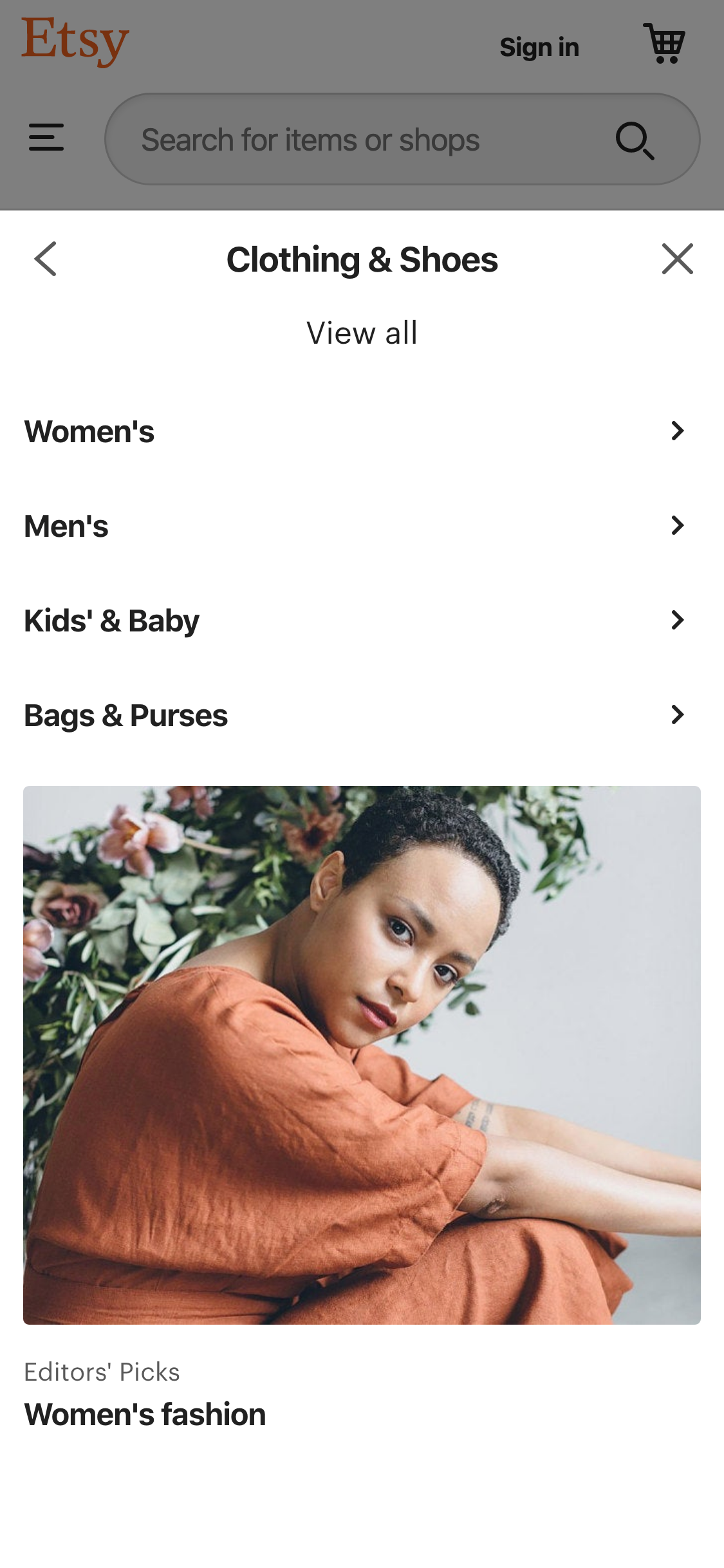 Etsy’s Mobile Main Navigation – 895 of 1141 Main Navigation Examples ...
