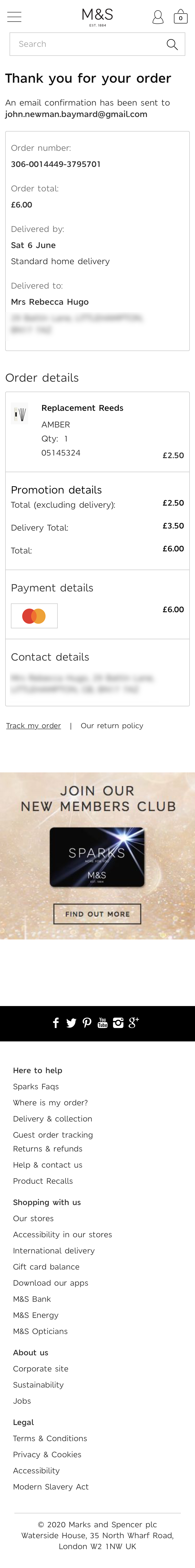 Marks & Spencer’s Mobile Receipt / Order Confirmation – 364 of 553 ...
