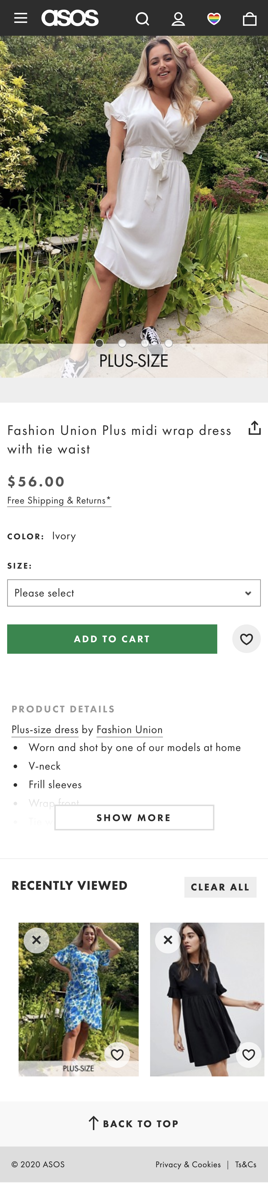 ASOS’ Mobile Product Page – 725 of 1184 Product Page Examples – Baymard ...