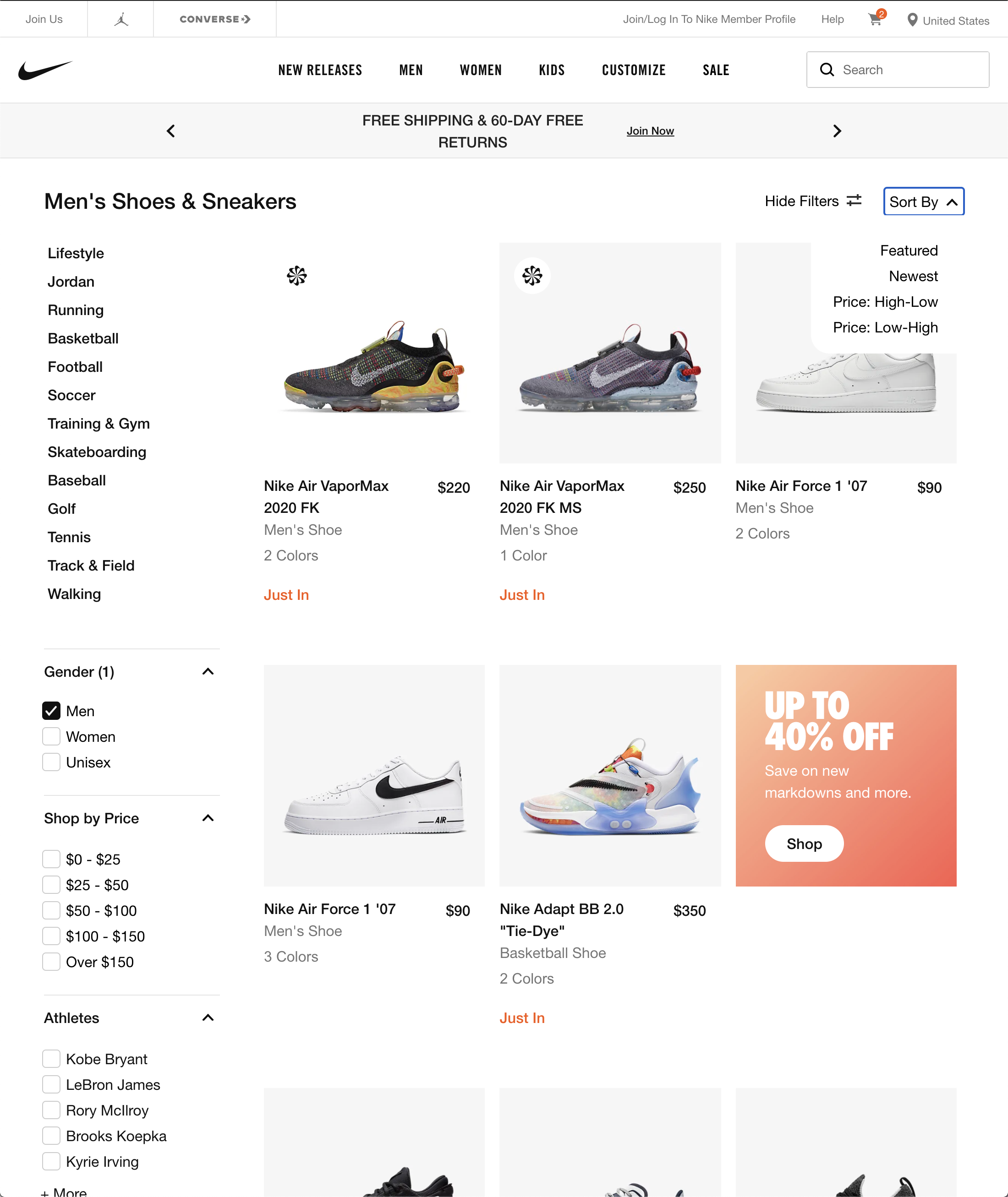 Nike’s E-Commerce UX Case Study – Baymard Institute