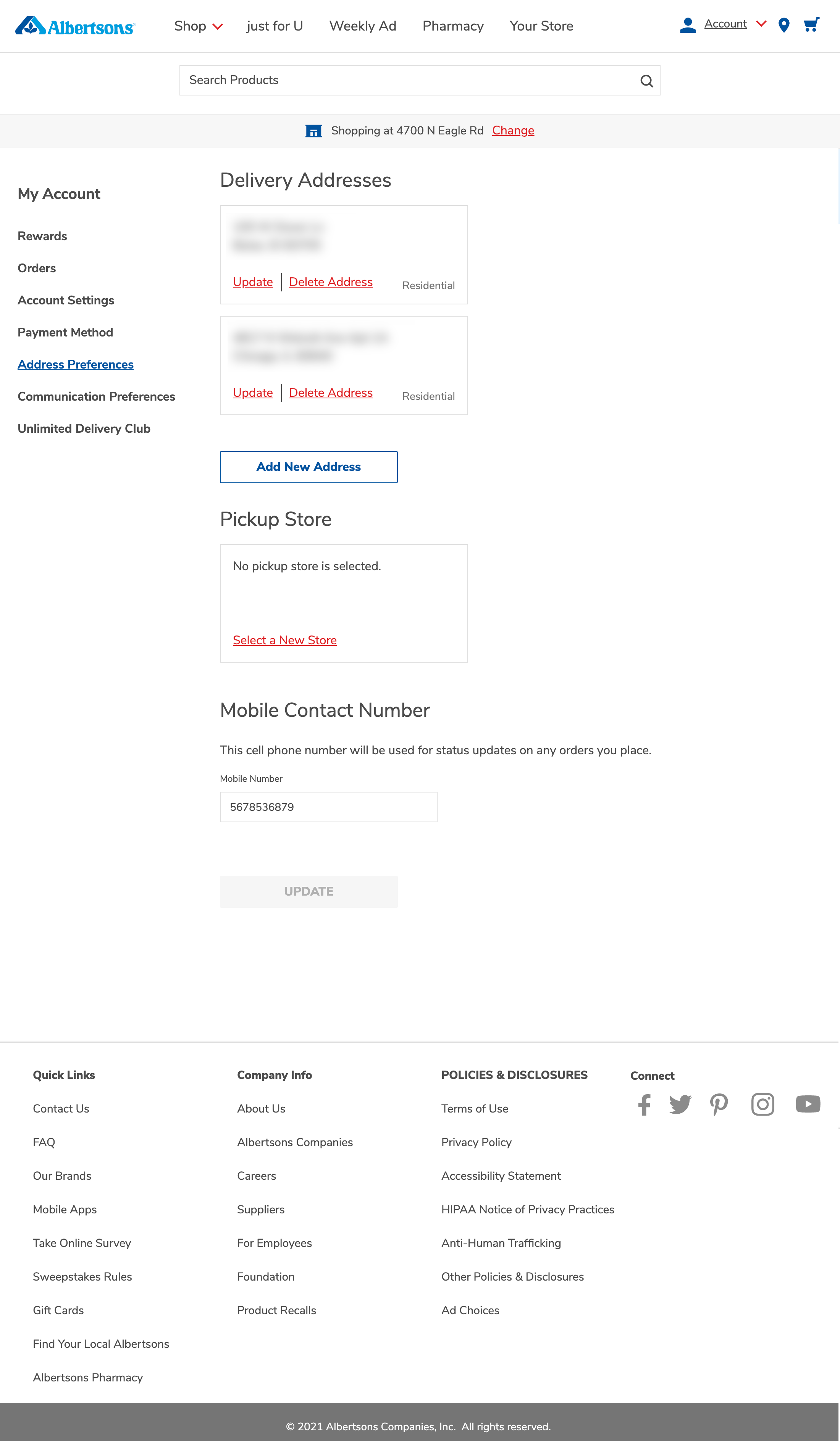 Albertsons Address Book 303 Of 350 Address Book Examples Baymard Albertsons Address Book 303 Of 350 Address Book Examples Baymard