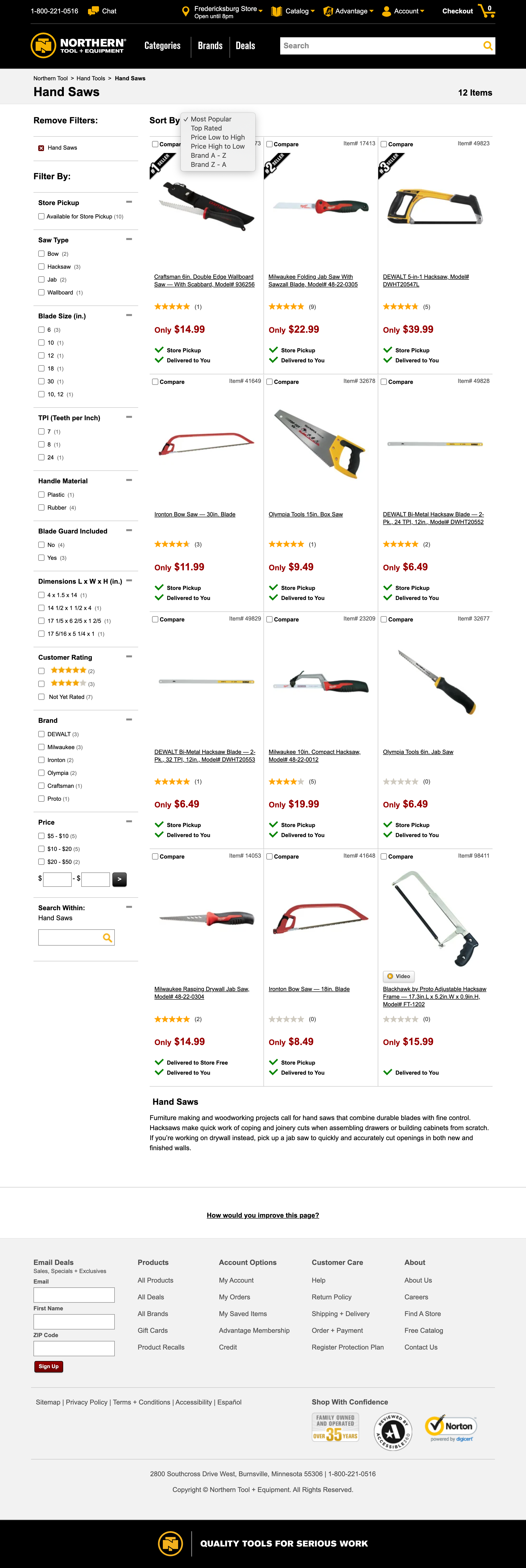 214 ‘Sorting Tool’ Design Examples – Baymard Institute