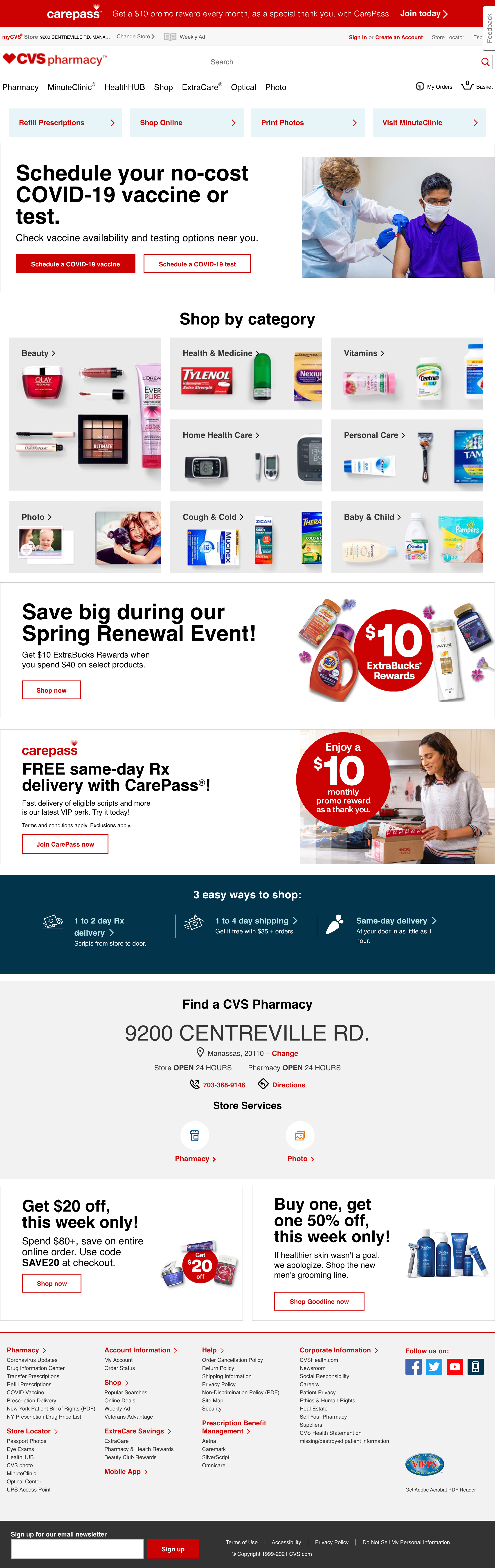 CVS’ E-Commerce UX Case Study – Baymard Institute