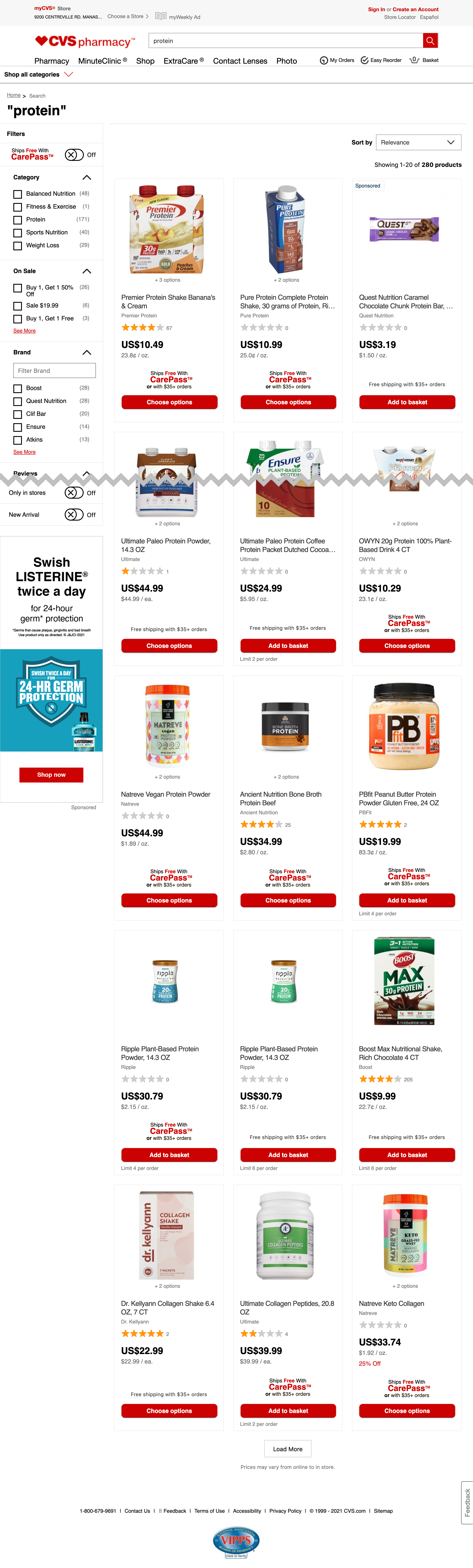 CVS’ E-Commerce UX Case Study – Baymard Institute