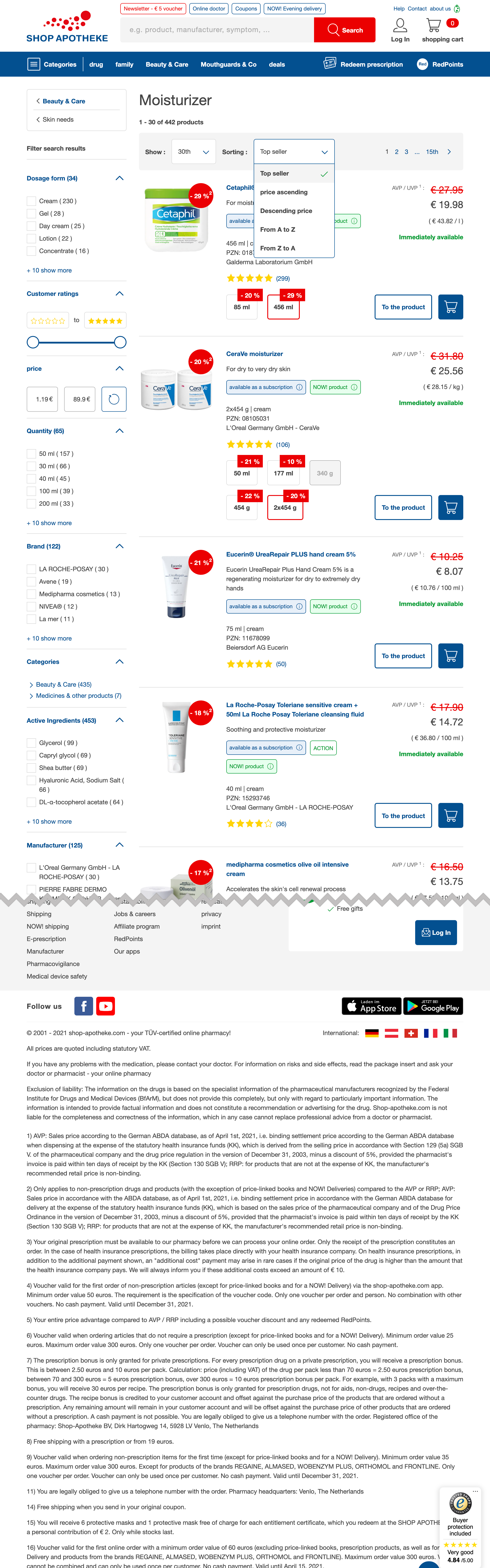 230 ‘Sorting Tool’ Design Examples – Baymard Institute
