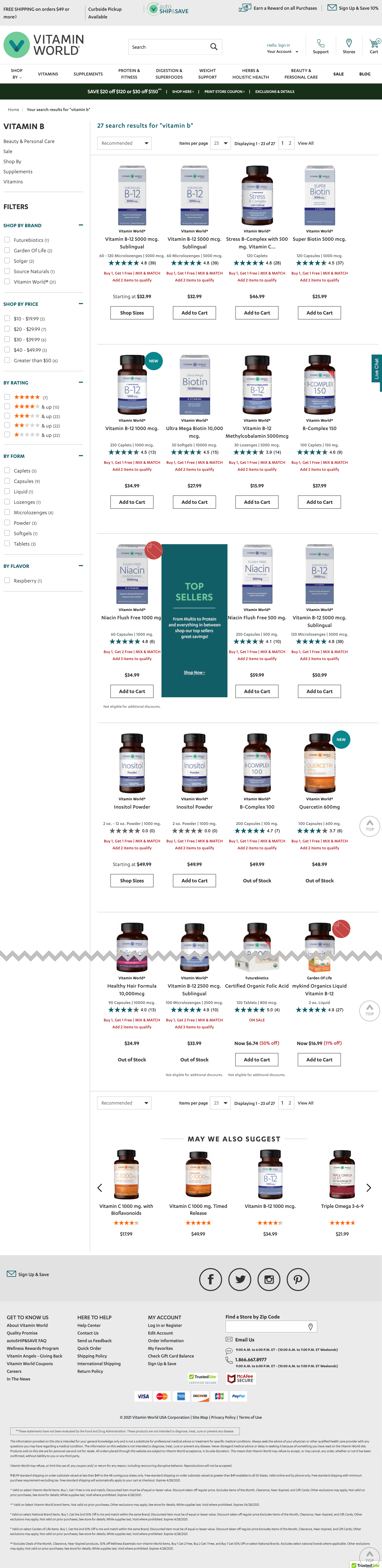 Vitamin World’s E-Commerce UX Case Study – Baymard Institute
