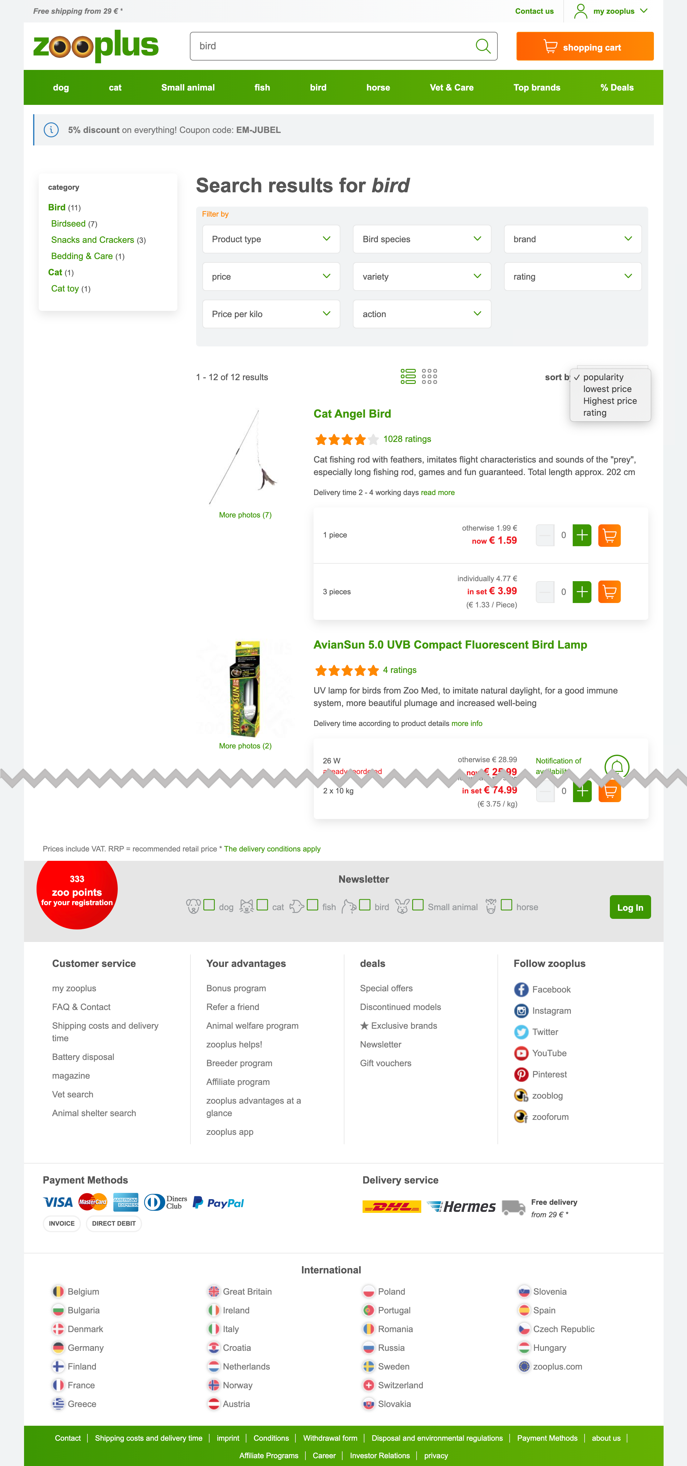 240 ‘Sorting Tool’ Design Examples – Baymard Institute