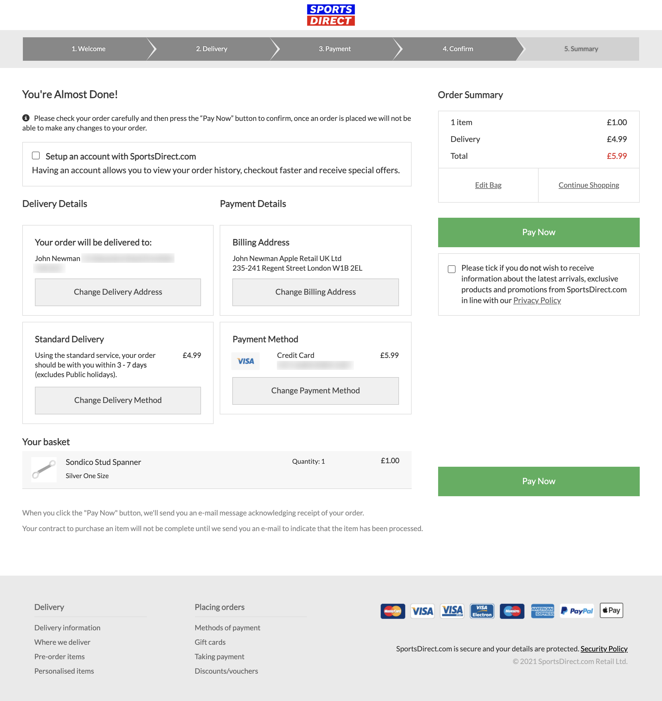 Sports Direct’s Review Order – 203 of 591 Review Order Examples ...