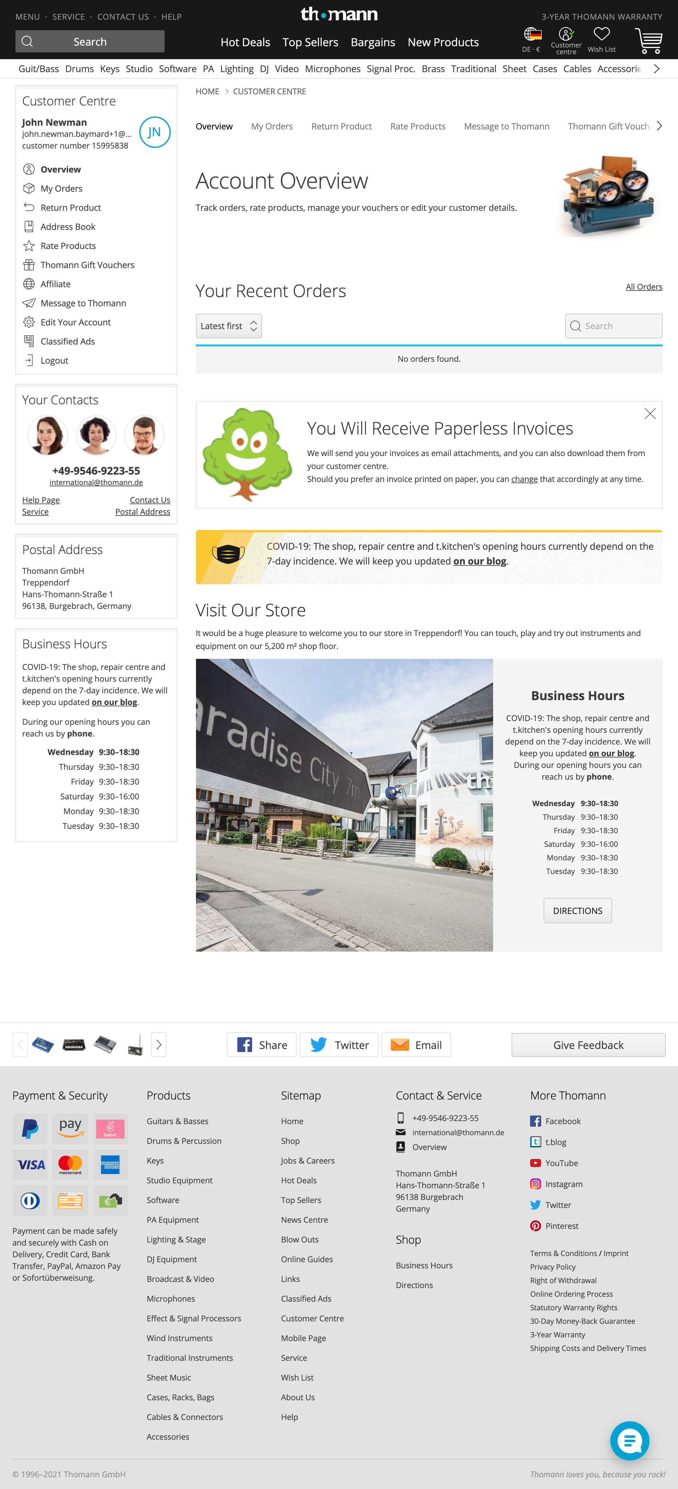 186 ‘Account Dashboard’ Design Examples – Baymard Institute