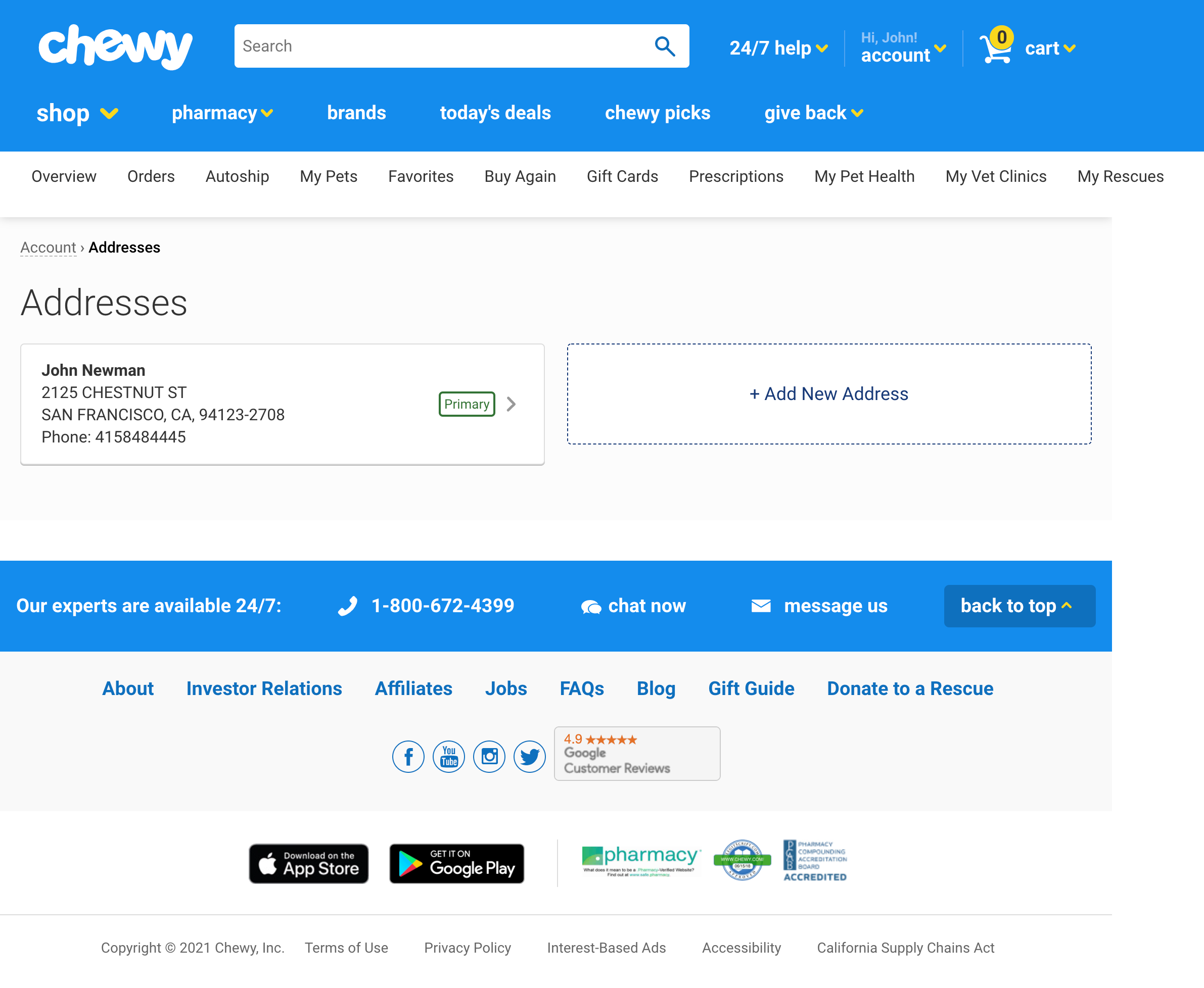 Chewy s Address Book 235 Of 295 Address Book Examples Baymard Institute chewy-s-address-book-235-of-295-address-book-examples-baymard-institute