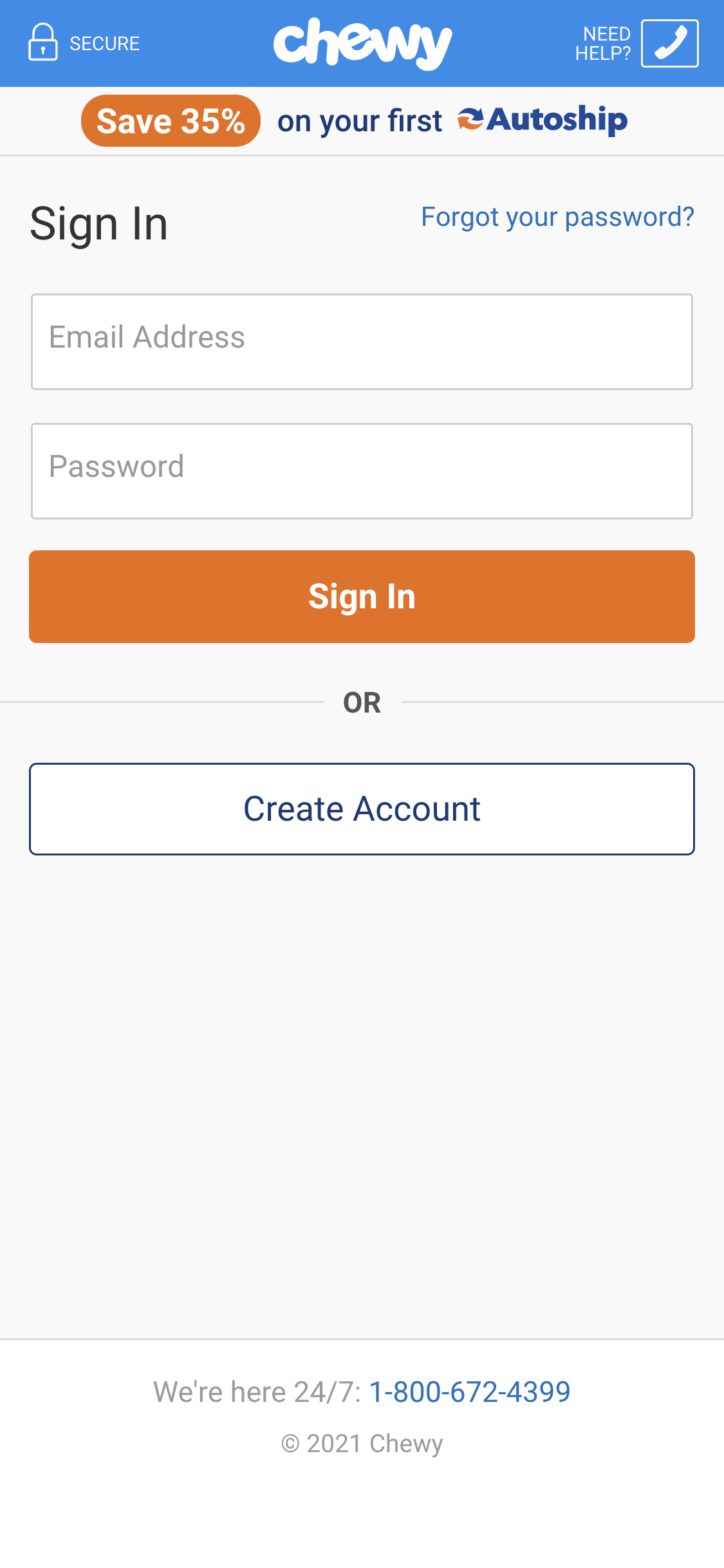 Chewy’s Mobile Account Selection – 381 of 841 Account Selection ...