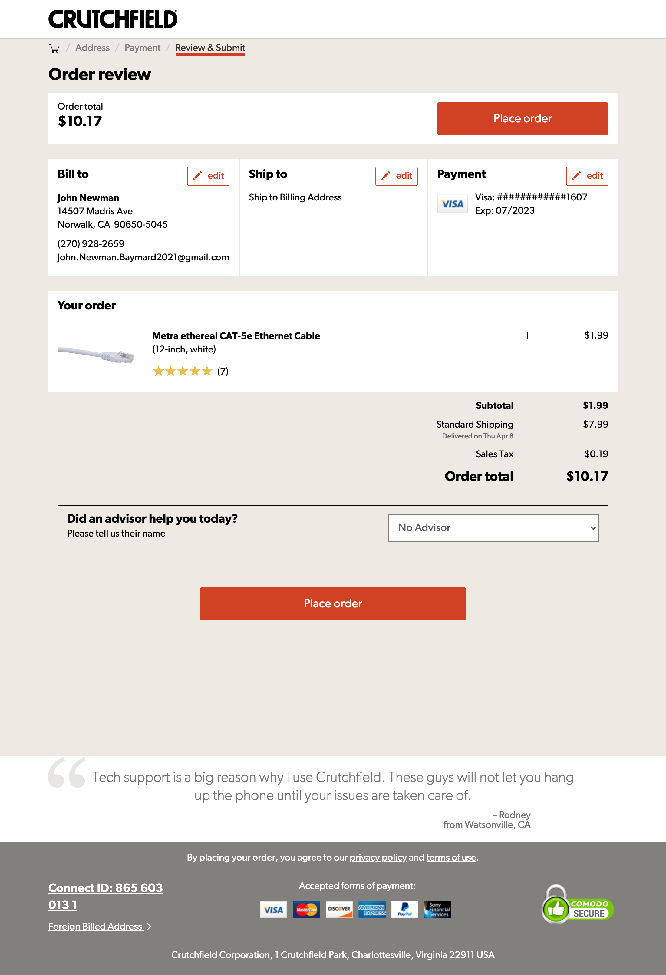 444 ‘Review Order’ Design Examples – Baymard Institute