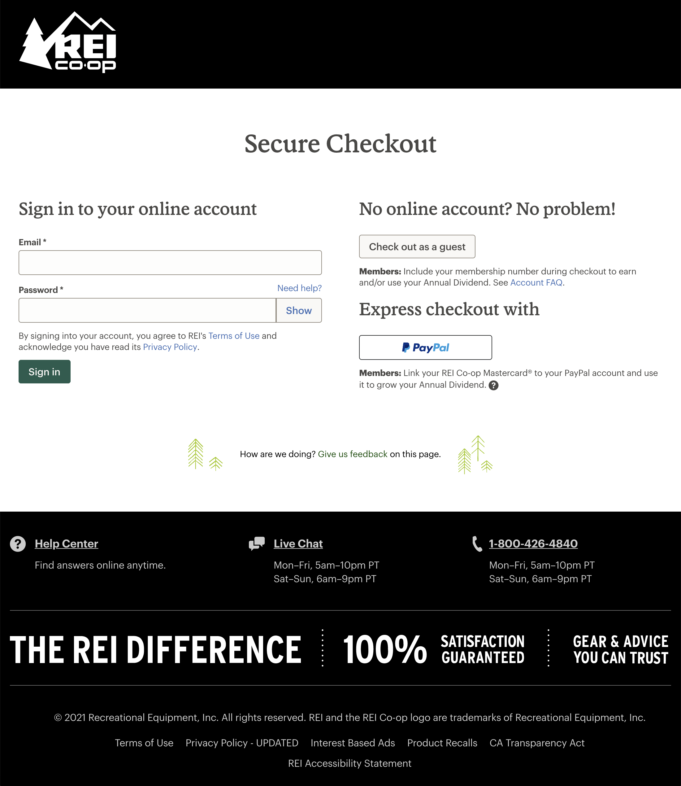 REI’s Account Selection – 233 of 678 Account Selection Examples ...