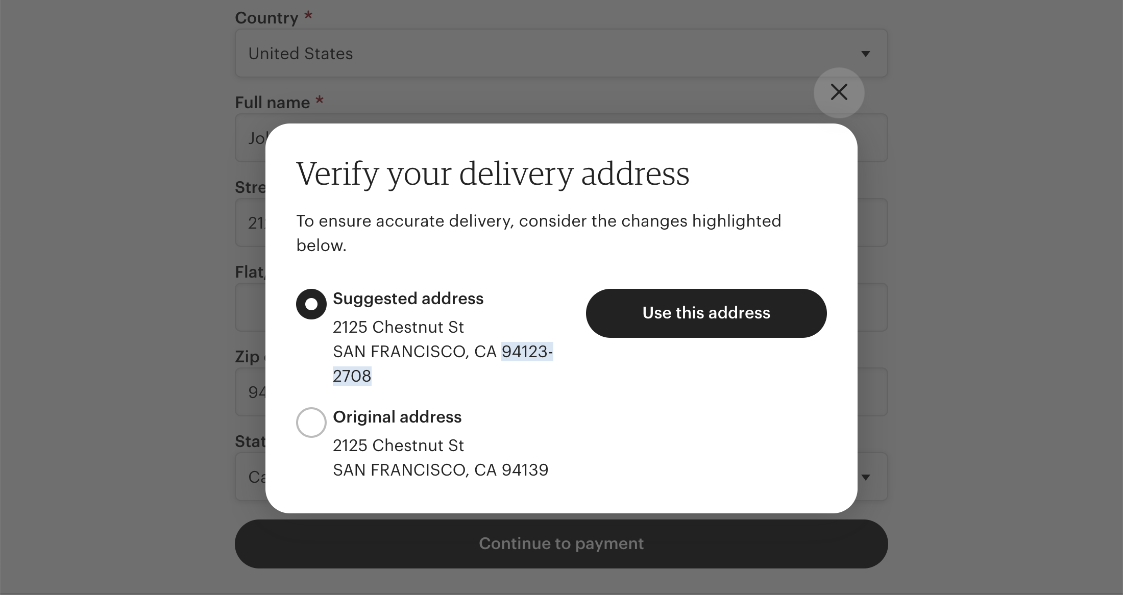 111 ‘Address Validator’ Design Examples – Baymard Institute