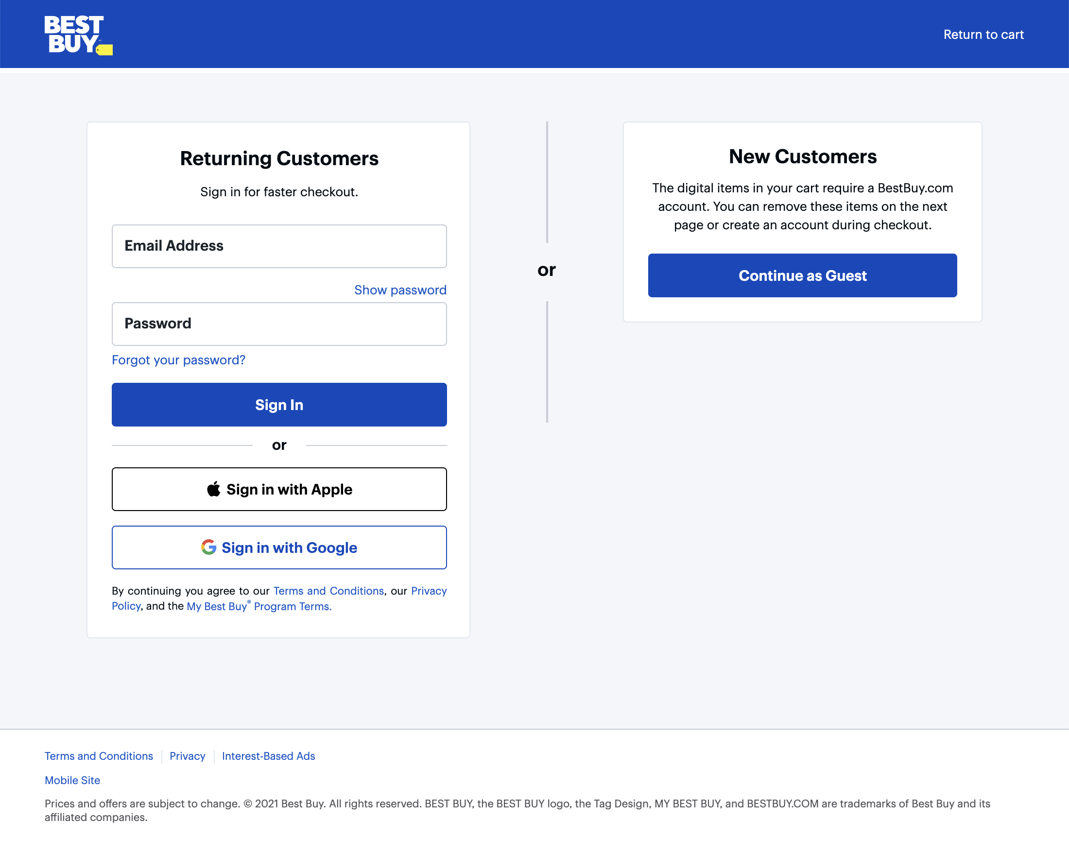 579 ‘Account Selection’ Design Examples – Baymard Institute