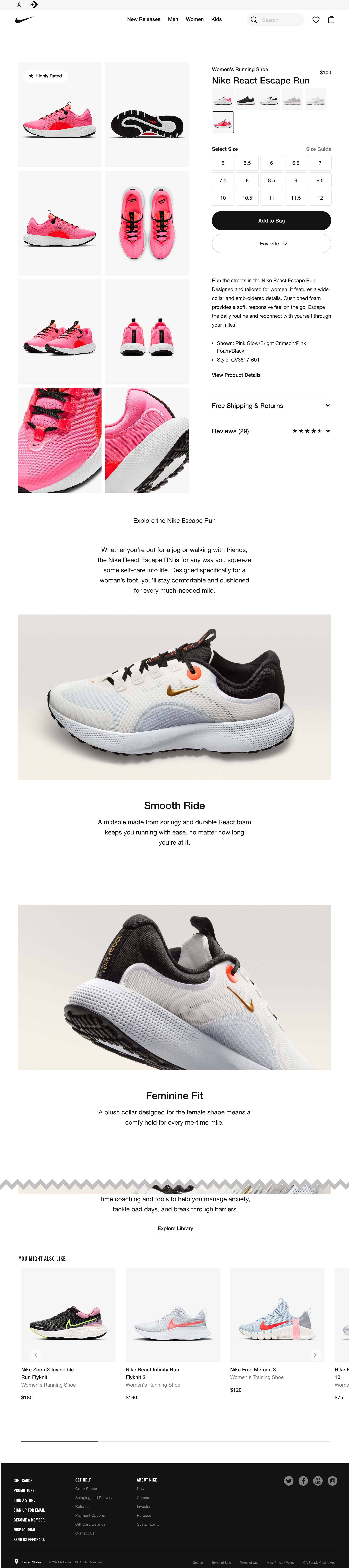 Nike’s E-Commerce UX Case Study – Baymard Institute