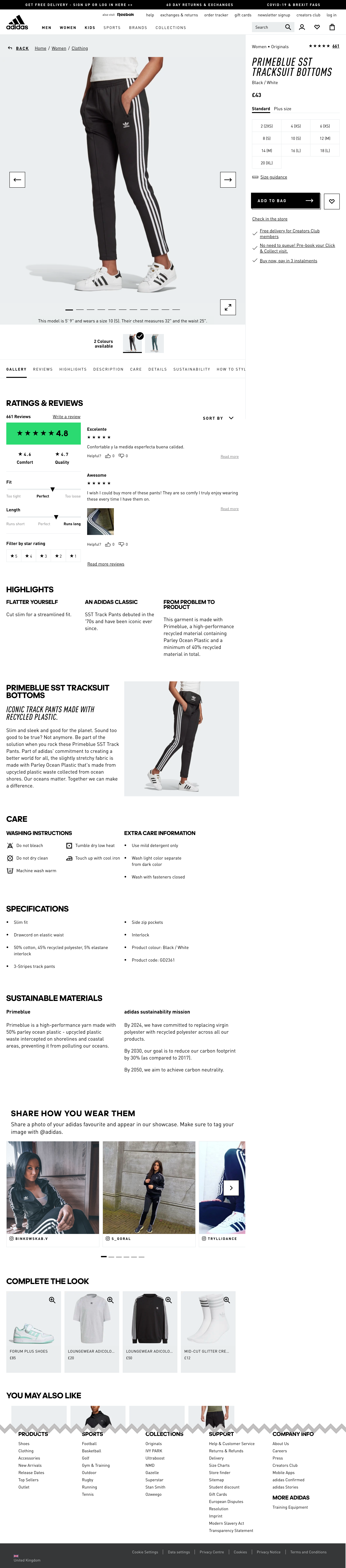 Adidas’ E-Commerce UX Case Study – Baymard Institute