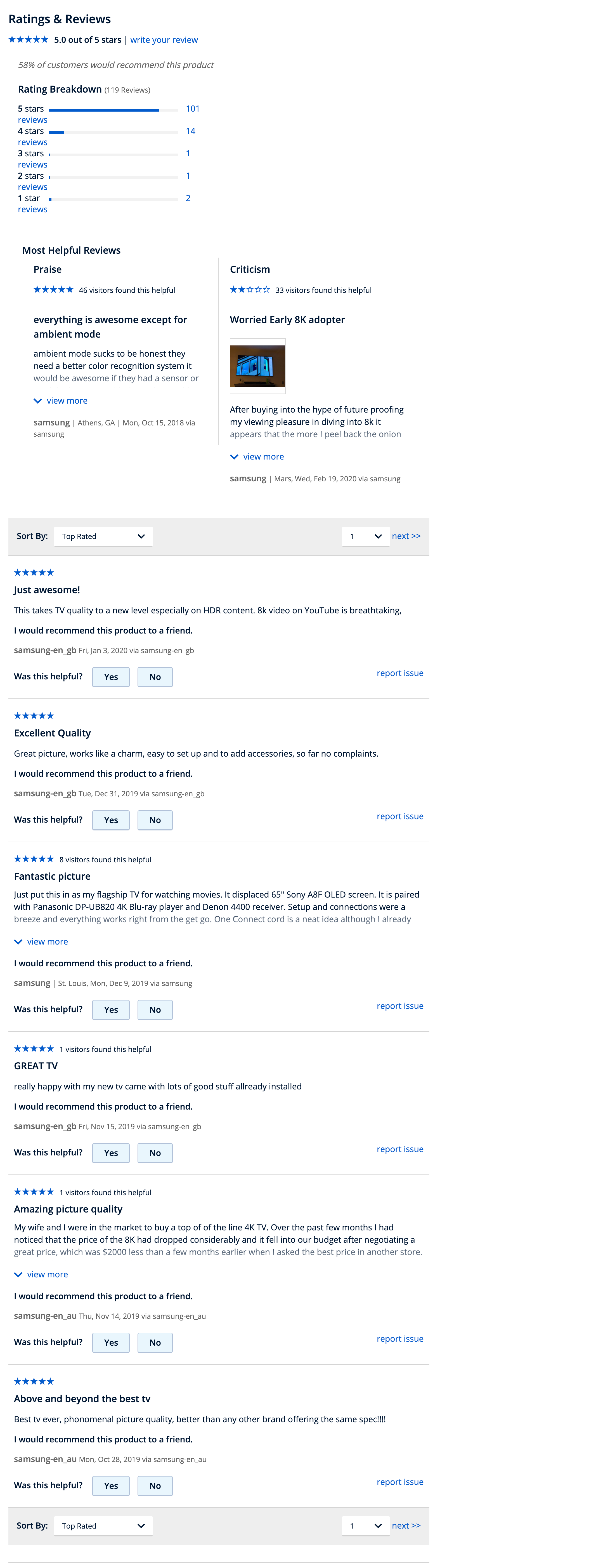 267 ‘User Reviews Section’ Design Examples – Baymard Institute