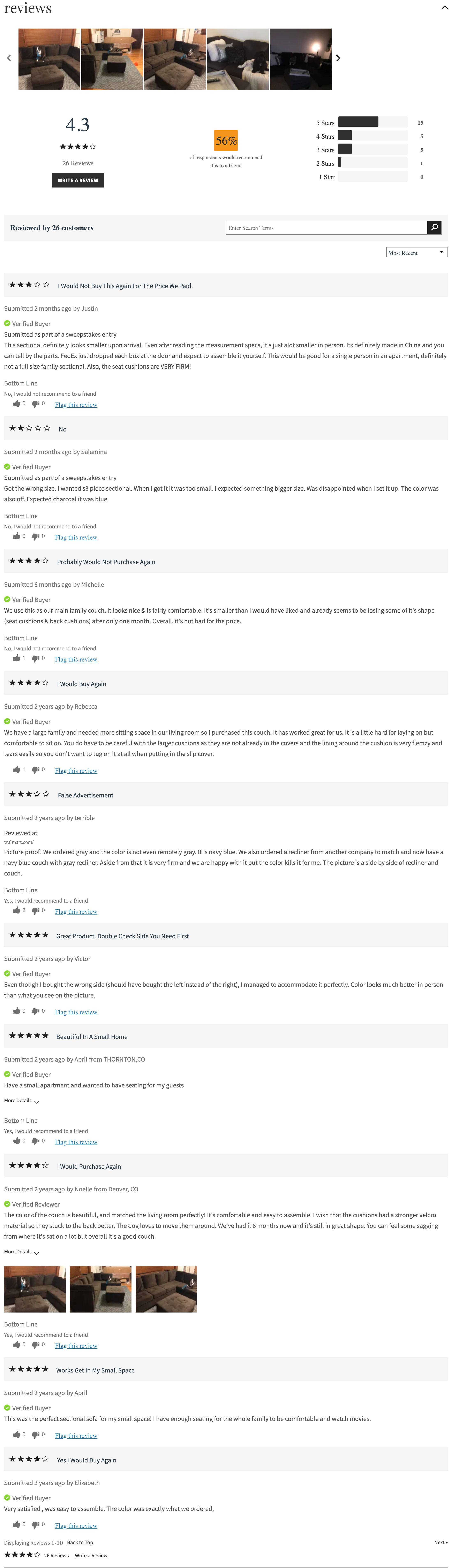 267 ‘User Reviews Section’ Design Examples – Baymard Institute