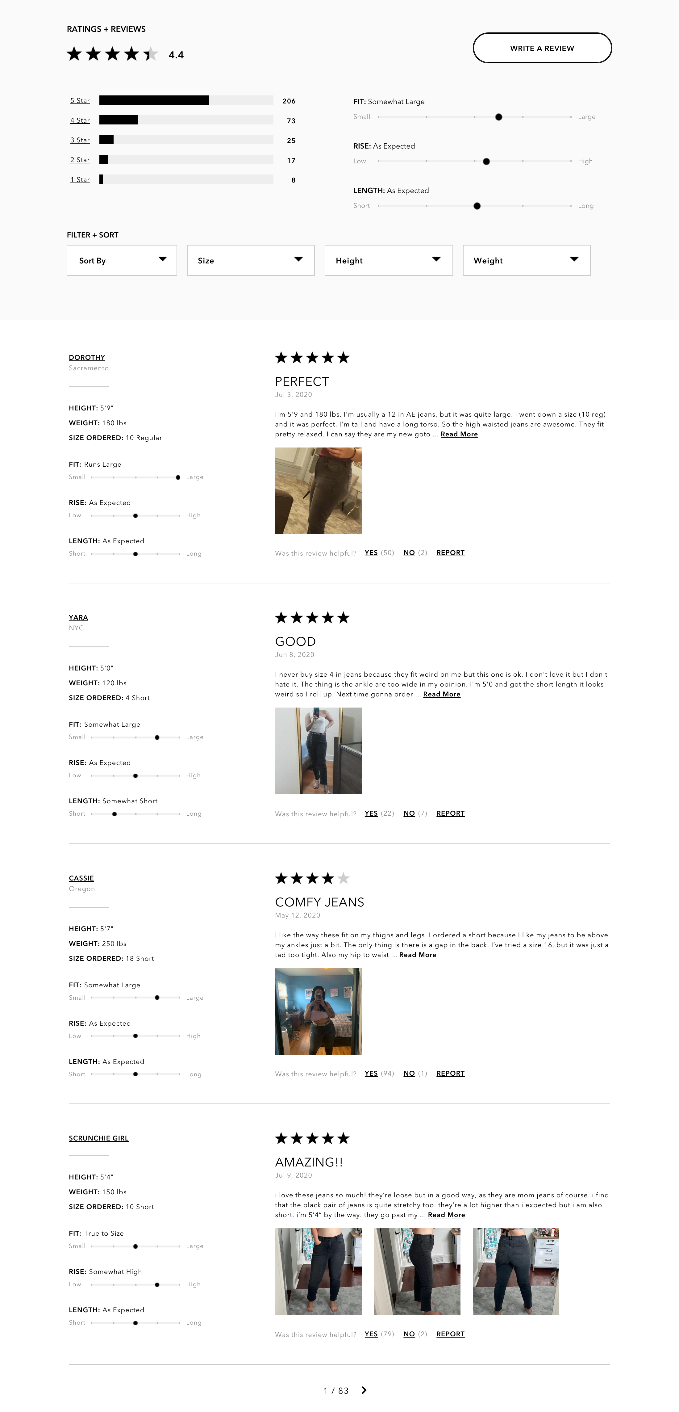 240 ‘User Reviews Section’ Design Examples – Baymard Institute