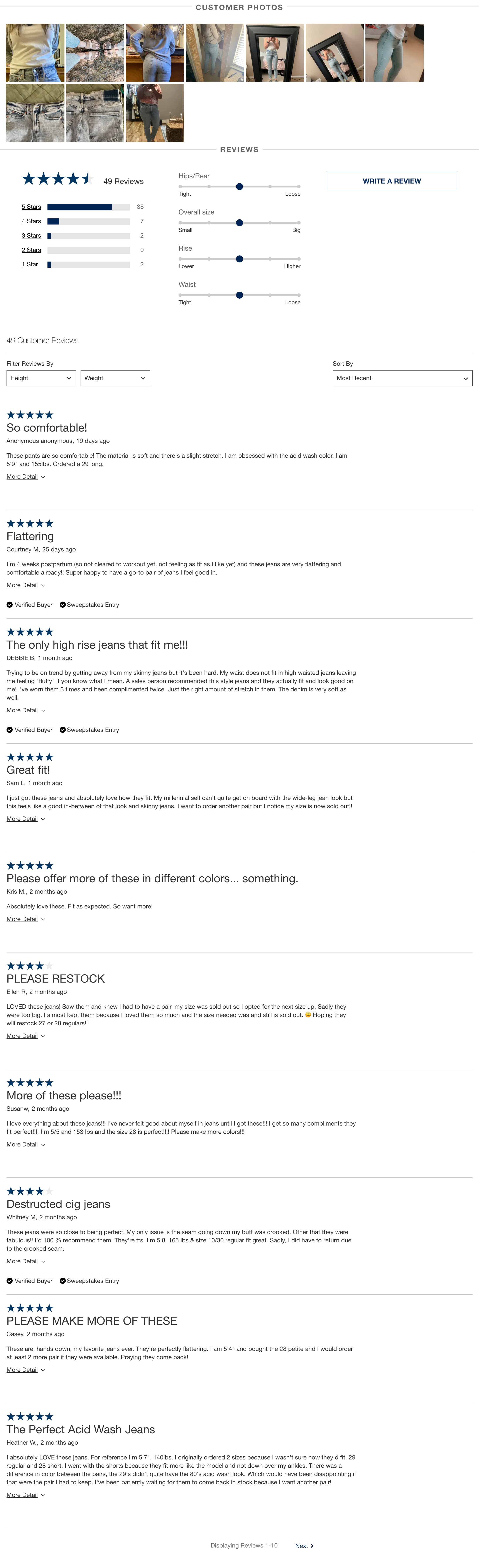 267 ‘User Reviews Section’ Design Examples – Baymard Institute