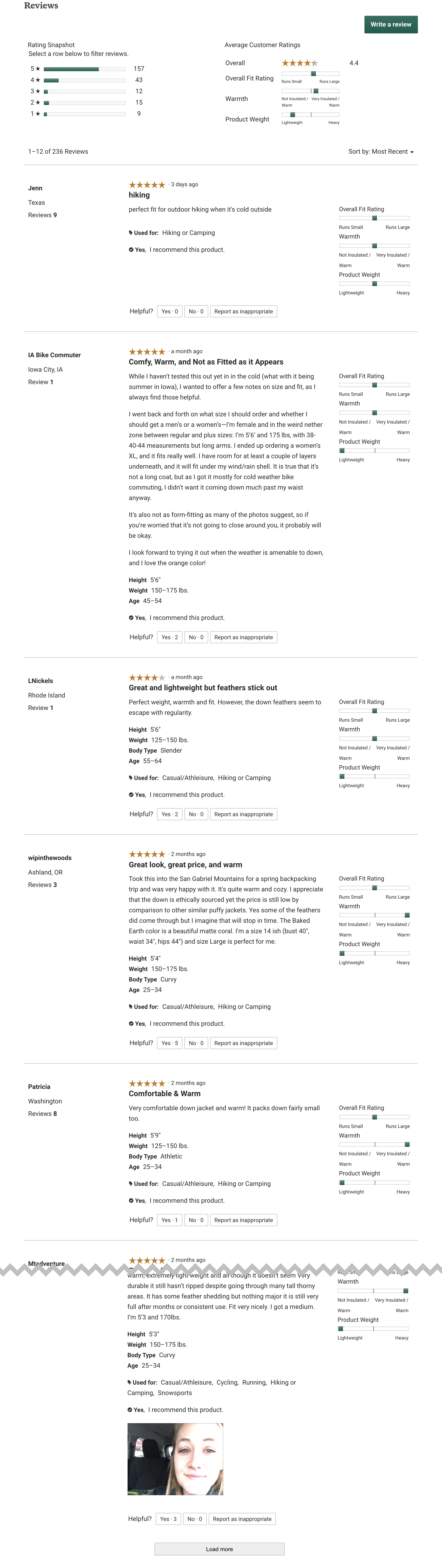 267 ‘User Reviews Section’ Design Examples – Baymard Institute