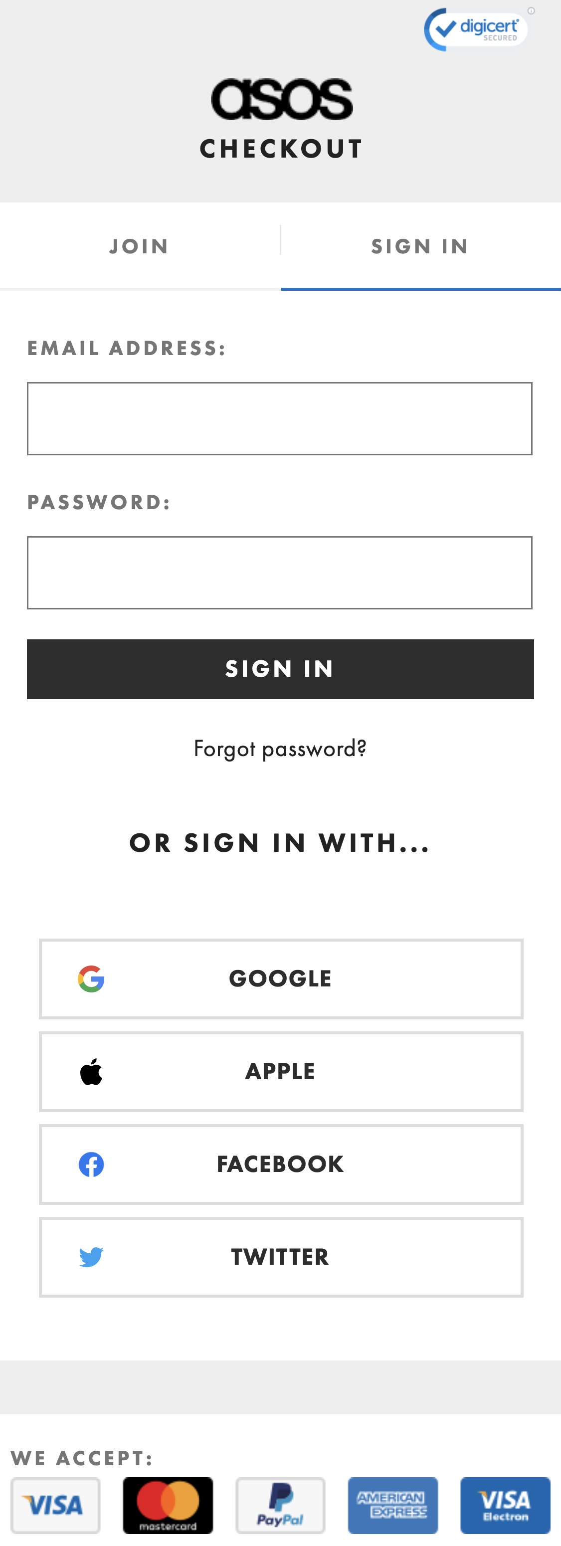 ASOS’ Mobile Account Selection – 350 of 841 Account Selection Examples ...