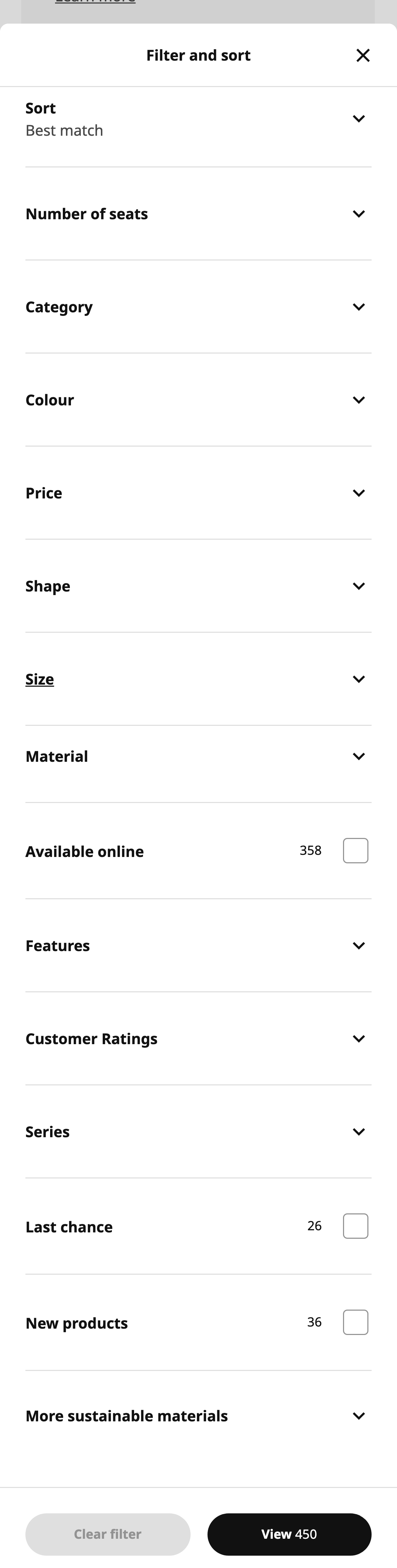 201 Mobile ‘Filtering Options’ Examples – Baymard Institute