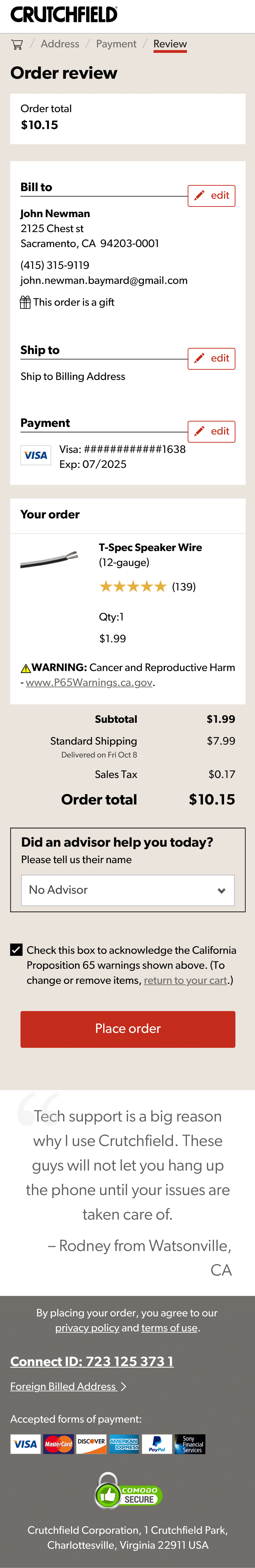 480 ‘Review Order’ Design Examples – Baymard Institute