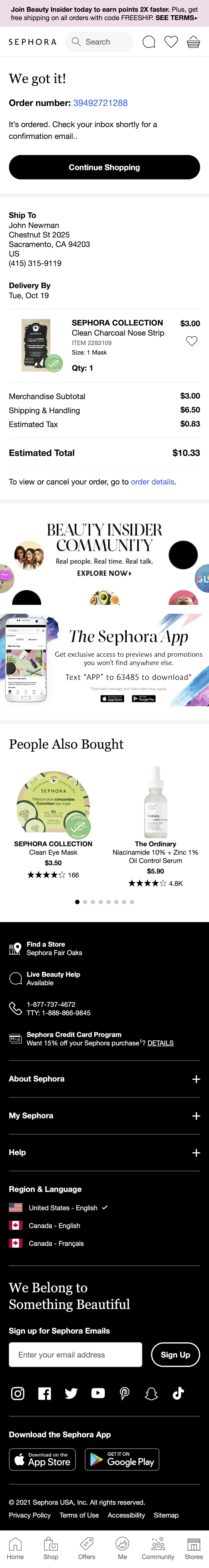 384 ‘Receipt / Order Confirmation’ Design Examples – Baymard Institute