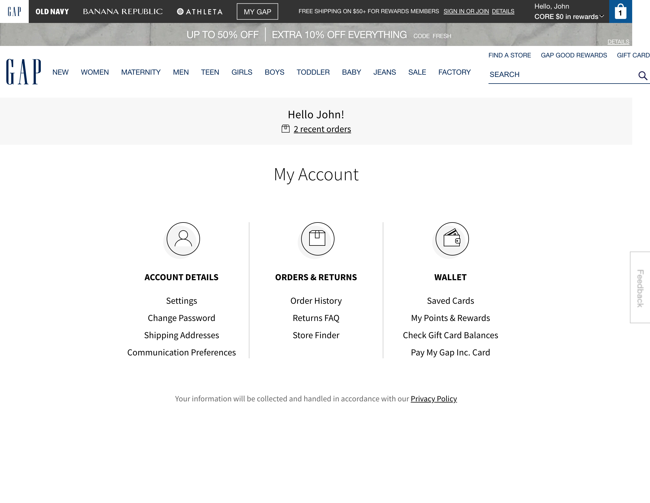 233 ‘Account Dashboard’ Design Examples – Baymard Institute