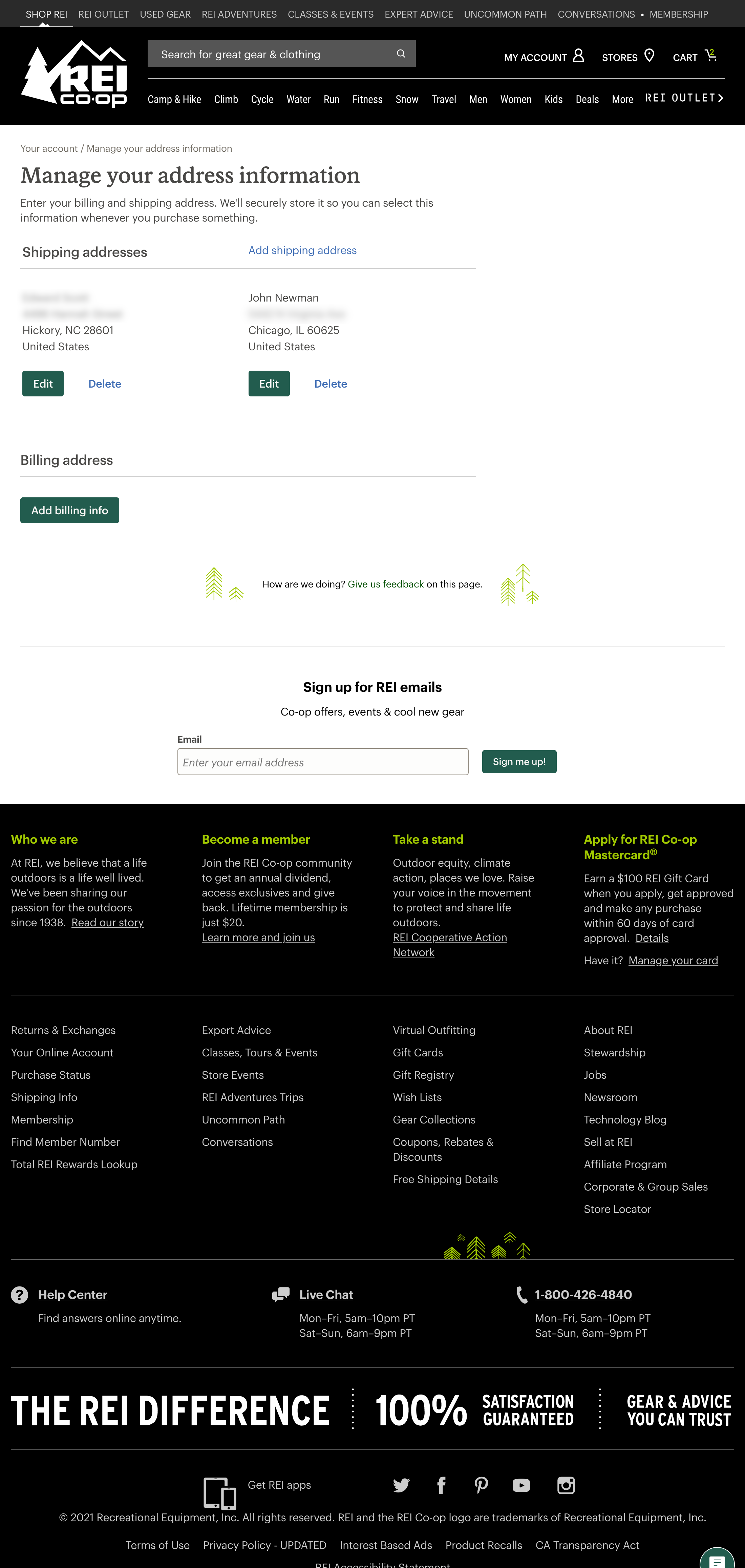 171 ‘Address Book’ Design Examples – Baymard Institute